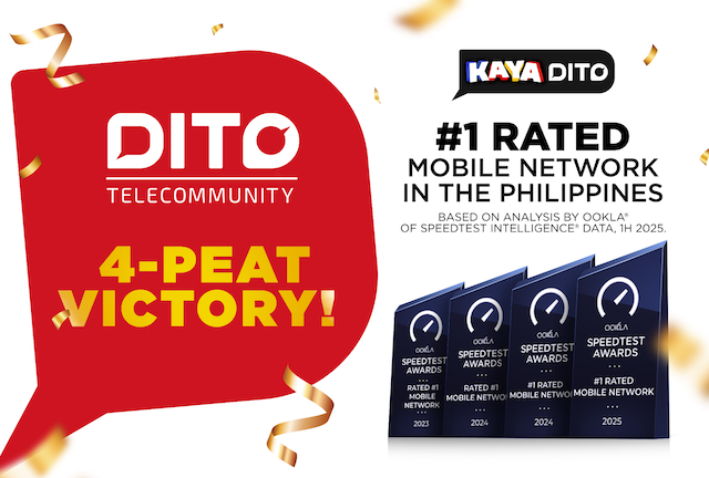 DITO named top mobile network in PH by Ookla for fourth straight time ...